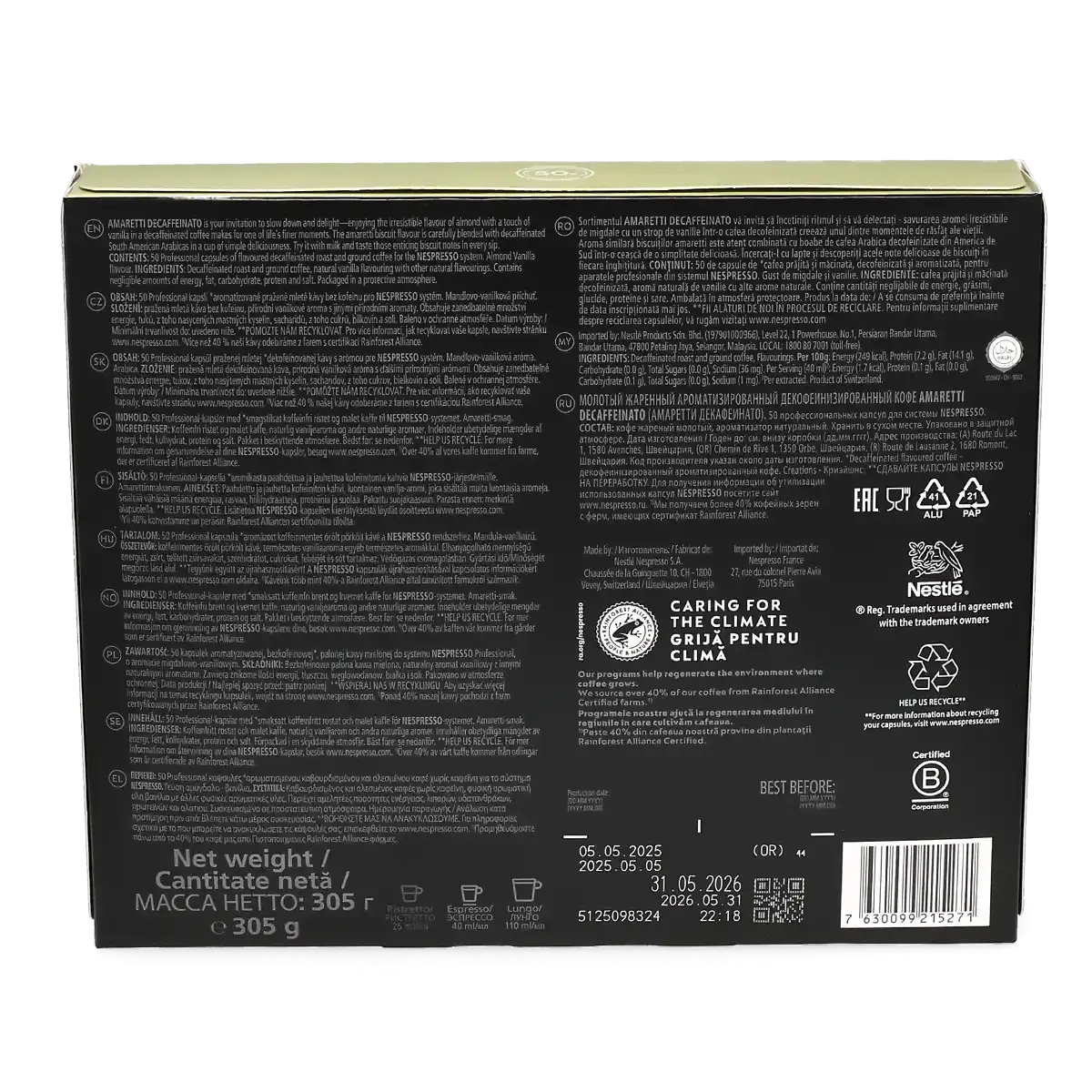 Nespresso® | Amaretti - 50 Kapseln für Nespresso® Pro